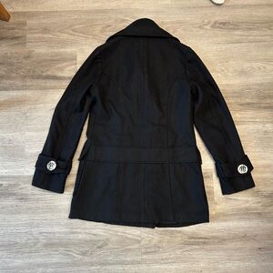 Lady Dutch | Jackets & Coats | Lady Dutch Wool Blend Black Pea Coat ...